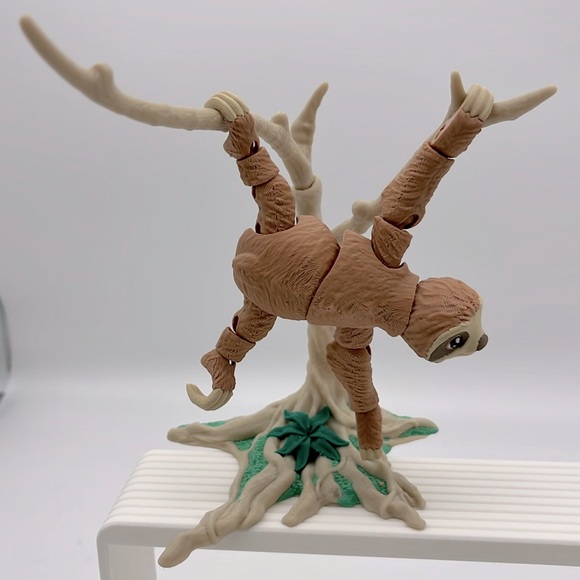 Toys | 3d Printed Articulated Sloth And Tree Fidget Toy Fun Collectible ...